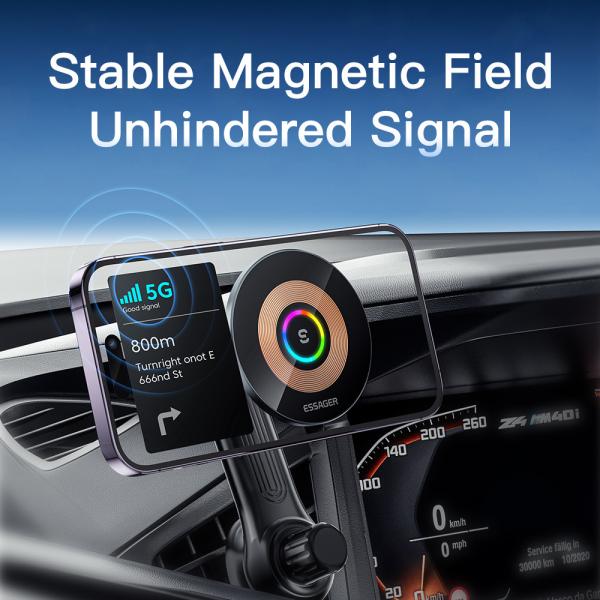 Essager 2023 Arpege Carregadores de Carro Rápidos Sem Fio Carregador de Telefone de Carro 15W