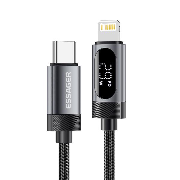 Quality ESSAGER ES-X64 Series 29W USB-C to Lighting Charging Cord Data Cable for sale