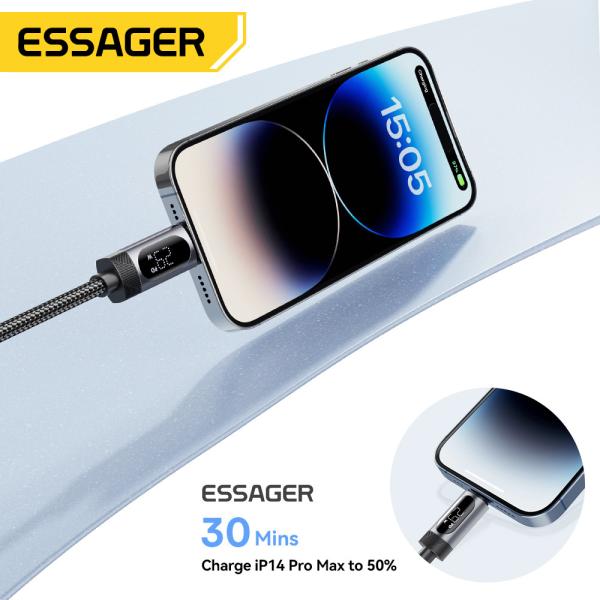 Quality ESSAGER ES-X64 Series 29W USB-C to Lighting Charging Cord Data Cable for sale