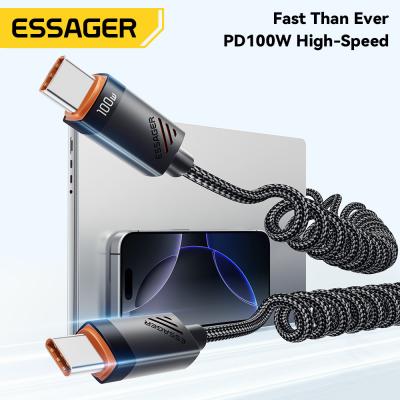 Китай ESSAGER ES-X66 60 Вт 100 Вт Спринг стиль USB C на USB C кабель USB C PD продается