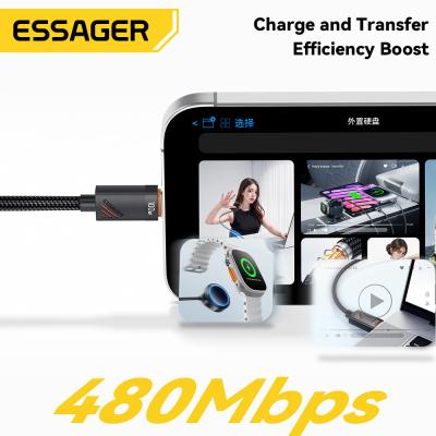 Китай ESSAGER ES-X66 60 Вт 100 Вт Спринг стиль USB C на USB C кабель USB C PD продается