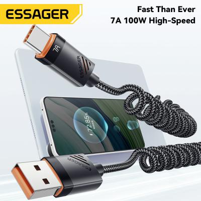 China ESSAGER ES-X66 Spring Style Cable 100W 88W 7A USB Tipo C para USB Cable à venda