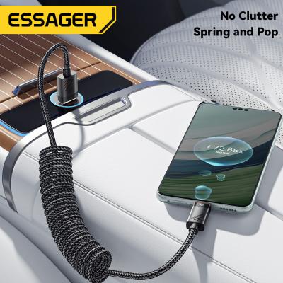 China ESSAGER ES-X66 Spring Style Cable 100W 88W 7A USB Tipo C para USB Cable à venda