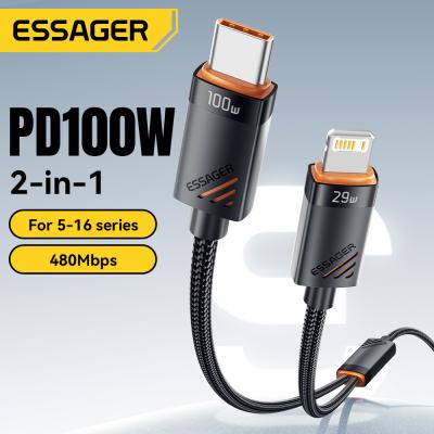China ESSAGER ES-X66 2 in 1 kabel USB C tot type C Te koop