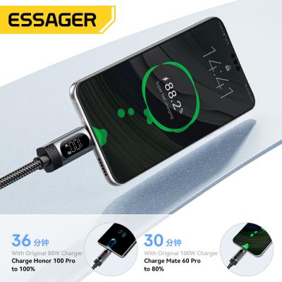 China ESSAGER ES-X64 Serie 7A Display LED USB Cable de carga de datos USB al tipo C en venta