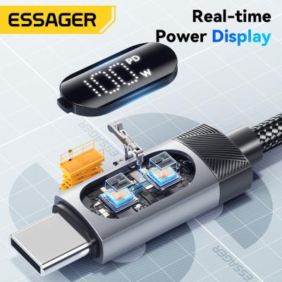 China ESSAGER ES-X64 Serie 7A Display LED USB Cable de carga de datos USB al tipo C en venta