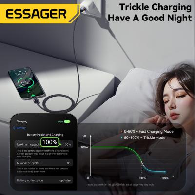 China ESSAGER ES-X64 Serie 7A Display LED USB Cable de carga de datos USB al tipo C en venta