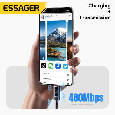 China ESSAGER ES-X64 Serie 7A Display LED USB Cable de carga de datos USB al tipo C en venta