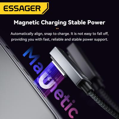 China ESSAGER ES-X69 Series 140W USB C Cord for MacBook Magnetic Charging Cable for sale