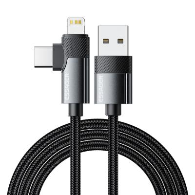 China ESSAGER ES-X59 Série 2 em 1 USB-A para USB-C Cable de carregamento de iluminação for sale