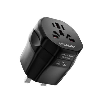 China ESSAGER WL-033-WL-09 serie EU UK naar Universal UK naar EU Travel Power Adapter Te koop