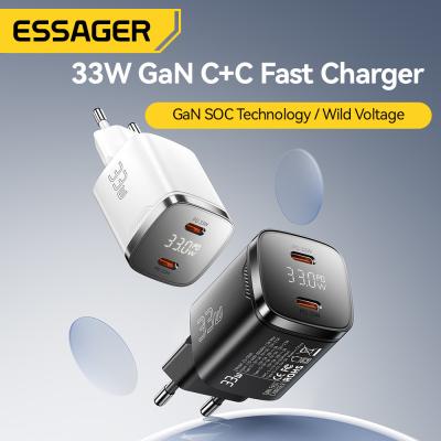 Cina ESSAGER ES-CD45 caricabatterie GaN 33W caricabatterie dual USB C PD in vendita