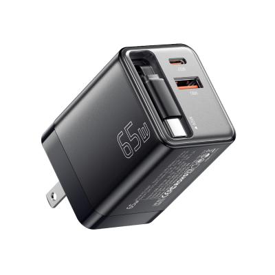 China ESSAGER ES-CD49 Série 2 Portos 65W GaN Carregador Adaptador de parede USB à venda