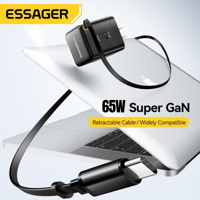 Китай ESSAGER G652CU серии 65W Встроенный кабель USB-C GaN USB-C зарядное устройство продается