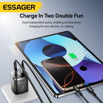 Cina ESSAGER ES-CD45 Serie 2 porte 33W USB-A caricabatterie USB C caricabatterie veloce in vendita