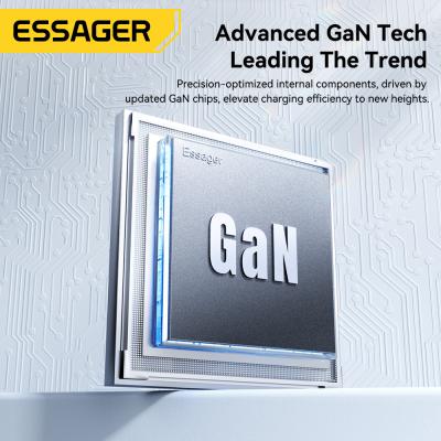 China ESSAGER ES-CD46 Series 65W 2 Ports GaN Wall Charger Super Fast Charger for sale