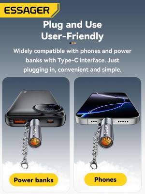 China ESSAGER ES-OTG26 OTG Lighter Portable USB Type C Electric Lighter for sale