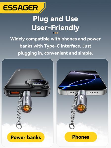 ESSAGER ES-OTG26 OTG Lighter Portable USB Type C Electric Lighter