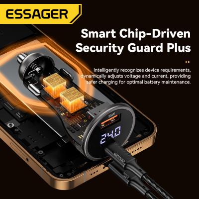 Китай ESSAGER ES-CC17 серия 100 Вт USB-C автозарядка USB-автопорт продается