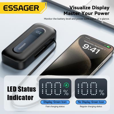 Κίνα ESSAGER FS01 Σειρά 1000 Mah φορητό φορτιστή USB-C Καλύτερη τράπεζα ισχύος προς πώληση