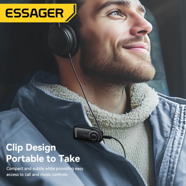 Quality ESSAGER ES-BT14 3.5mm Audio Wireless Bluetooth Receiver Adapter For Wired for sale