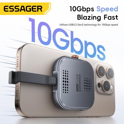 Китай ESSAGER ES-YP01 100W 10Gbp USB 3.2 Внешний жесткий диск Алюминиевый Type C Магнитный Nvme 2230 M.2 SSD HDD Корпус продается
