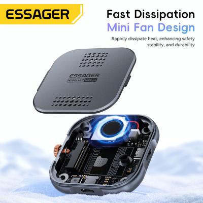 Китай ESSAGER ES-YP01 100W 10Gbp USB 3.2 Внешний жесткий диск Алюминиевый Type C Магнитный Nvme 2230 M.2 SSD HDD Корпус продается