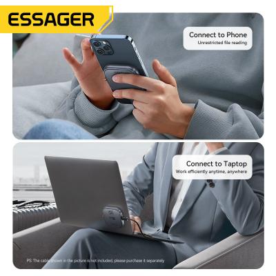 Китай ESSAGER ES-YP01 100W 10Gbp USB 3.2 Внешний жесткий диск Алюминиевый Type C Магнитный Nvme 2230 M.2 SSD HDD Корпус продается
