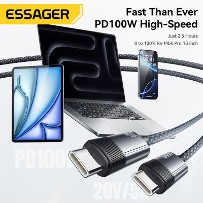 China ESSAGER ES-X72 Cable USB C de Carga y Masaje 2 en 1 5A PD 100W Cable de Datos Tipo C a Tipo C con Masaje en venta