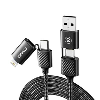 China ESSAGER ES-X49 65W Usb to Type C Lightning 4 in 1 Charger Data Cable for Phone Laptop for sale