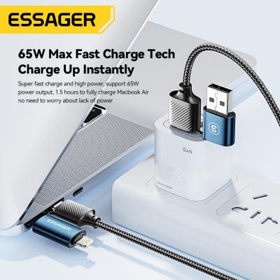 China ESSAGER ES-X49 65W Usb to Type C Lightning 4 in 1 Charger Data Cable for Phone Laptop for sale