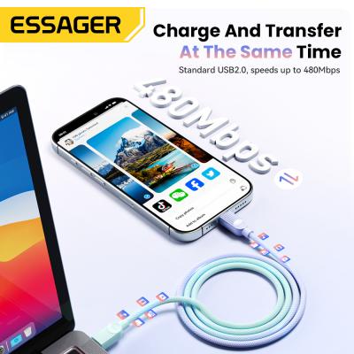 China ESSAGER ES-X73 Iphone Charger Cable USB C To Lightning For 13 14 11 12 Pro Max for sale