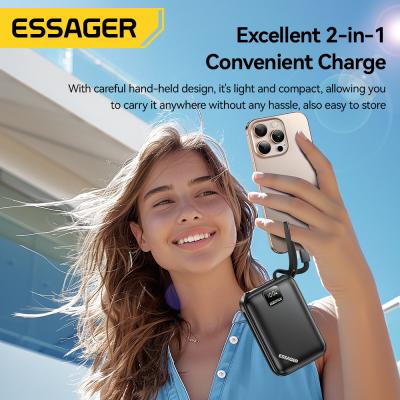 中国 Essager ES-D025 65W ポータブルノートパソコン 20000mAh モバイルバッテリー Type C Lightning ケーブル付き 販売のため