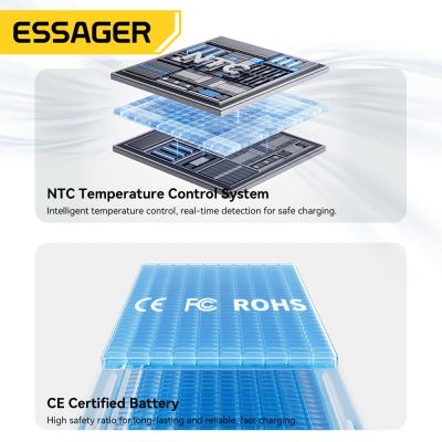 Cina Essager ES-D024 Display digitale da 22,5W con carica rapida Mini 20000 Mah Power Bank con cavo in vendita