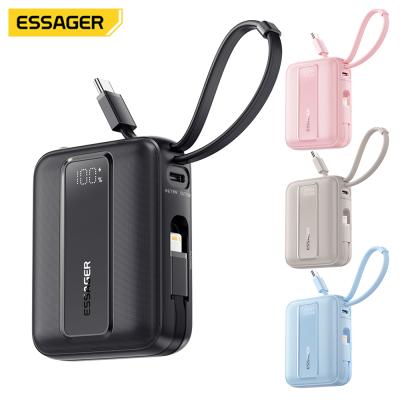 Cina Essager ES-D024 Power Bank Compatta 22.5W con Display Digitale, 10000 mAh, Ricarica Rapida e Cavo Integrato in vendita