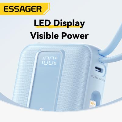 Cina Essager ES-D024 Display digitale da 22,5W con carica rapida Mini 20000 Mah Power Bank con cavo in vendita