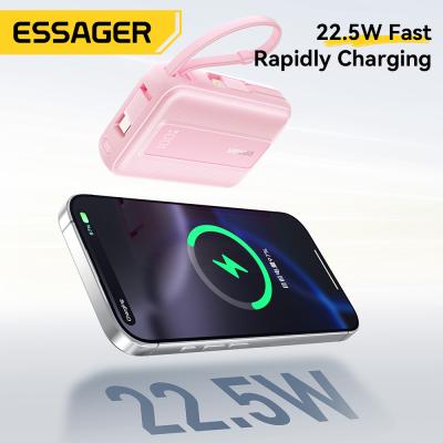 Cina Essager ES-D024 Power Bank Compatta 22.5W con Display Digitale, 10000 mAh, Ricarica Rapida e Cavo Integrato in vendita
