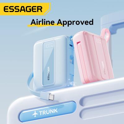 Cina Essager ES-D024 Power Bank Compatta 22.5W con Display Digitale, 10000 mAh, Ricarica Rapida e Cavo Integrato in vendita