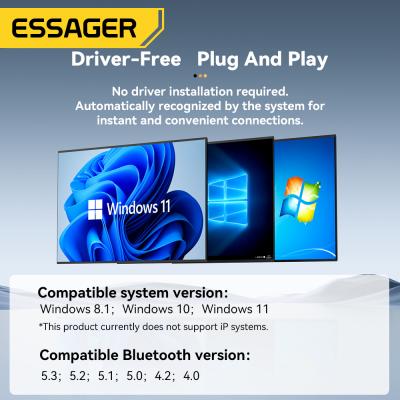 China ESSAGER ES-BT16 USB Wireless Bluetooth Adapter For Pc Computer Win 8.1 10 11 for sale