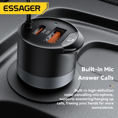 China ESSAGER ES-CC20 30W 35W Cargador de Coche USB Tipo C Super Rápido con Adaptador Bluetooth 3.5mm en venta