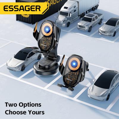 China ESSAGER A6 360 Rotation Vacuum Suction Car Phone Holder Wireless Charger for sale