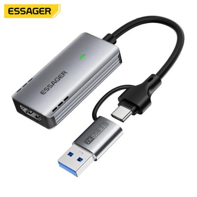 China ESSAGER ES-CJK01 USB 3.0 Type C Hdmi 1080p 2K 4K Video Capture Card For PC TV Phone Laptop Camera Live Streaming Gaming for sale