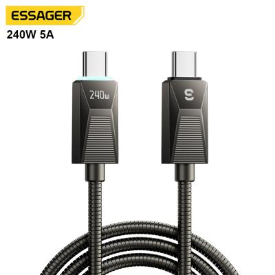 China ESSAGER ES-X75 5A PD 240W Usb C To C Fast Charging Data Cable For Laptop Tablet Phone for sale