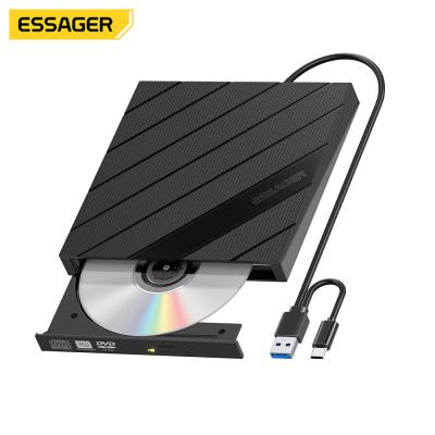China USB 3.0 Type C External CD DVD Reader Writer For Pc Laptop, High Speed Optical Drive Reader Burner ESSAGER B12-Y for sale