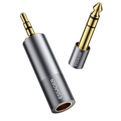 China Essager ES-OTG28 3.5mm To 6.5mm Stereo Audio Jack Adapter For Speaker Guitar Amplifer for sale