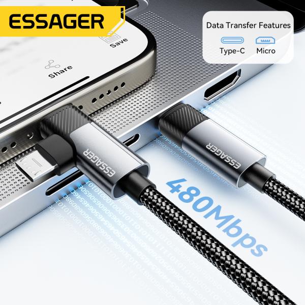 Quality 65W USB C to C and Micro Fast Charging Cable 1M 2M 480Mbps Data Transfer for sale