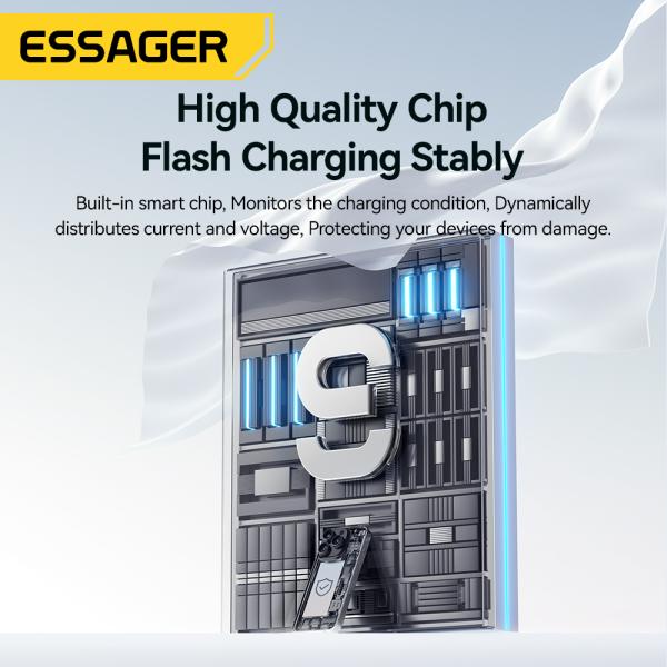 Quality ESSAGER 30W Gan PD Type C Fast Charging Phone Wall Charger Adapter For iPhone for sale
