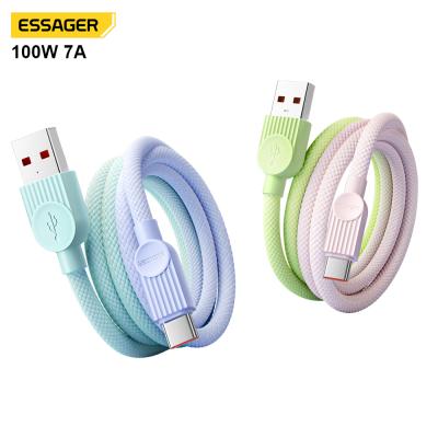 China 3 pés 6 pés USB A para C cabo de carregamento rápido 7A 100W transferência de dados à venda