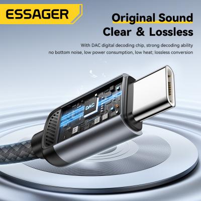 China Essager ES-YP27 Usb Type C To Lightning iPhone Audio Converter Charger Adapter Cable for sale