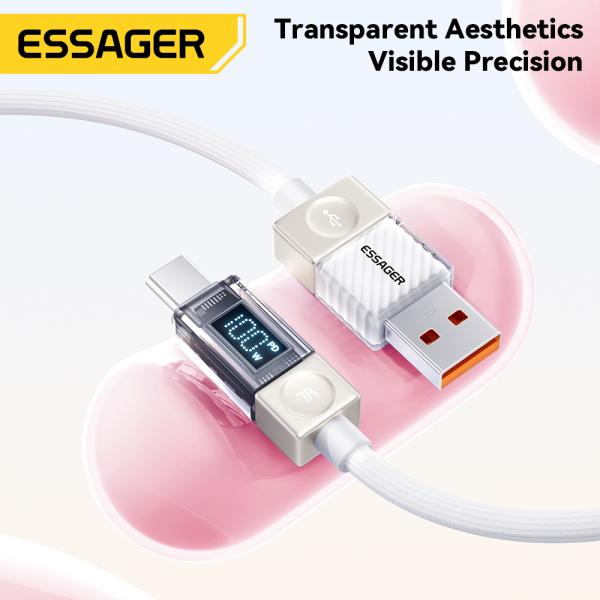 Quality ESSAGER ES-X76 Usb To Type C Fast Charger Cable 100W 7A Android For Oneplus for sale